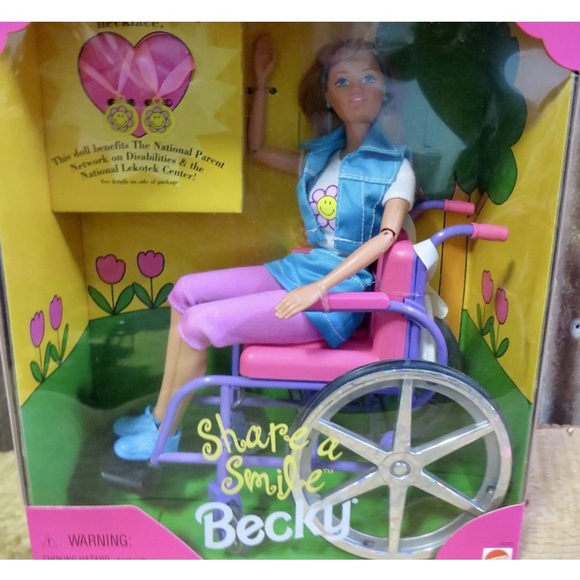 Mattel | Toys | Share A Smile Becky Barbie Limited Edition 996 No ...